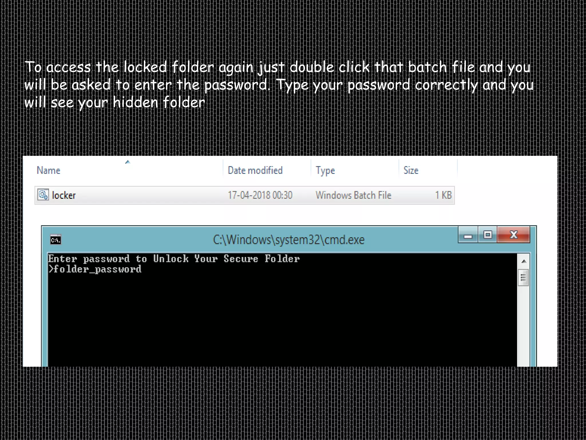 Secure Your Folder With Passwordwithout Any Software Ppt