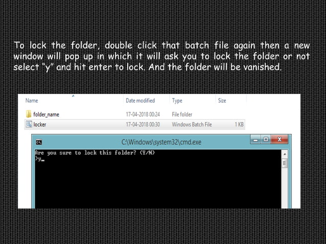 Secure your folder with password/without any software | PPT