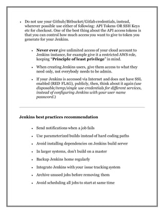 Secure your jenkins | DOCX