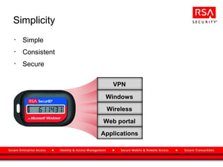 RSA Secur id for windows | PPT