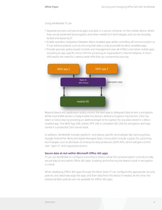 Securing and Managing Offce 365 with XenMobile | PDF