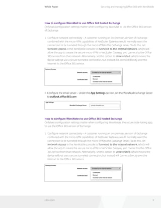 Securing and Managing Offce 365 with XenMobile | PDF