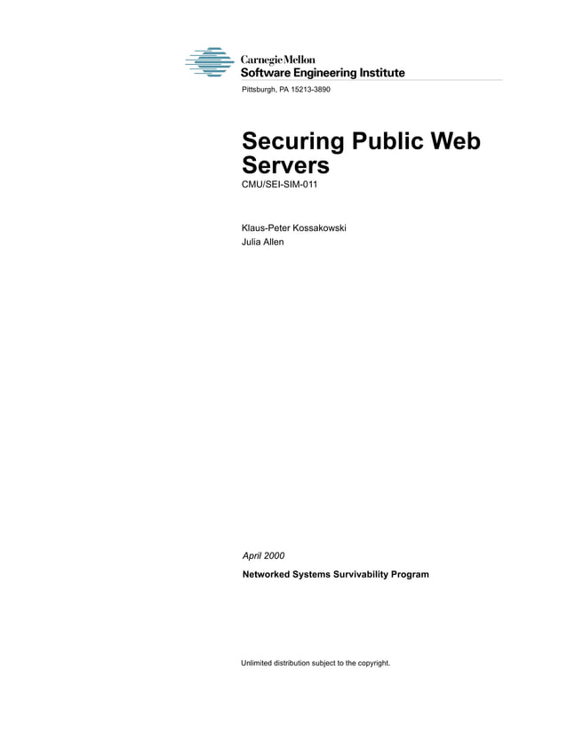 Securing Public Web Servers | PDF | Computing | Technology & Computing