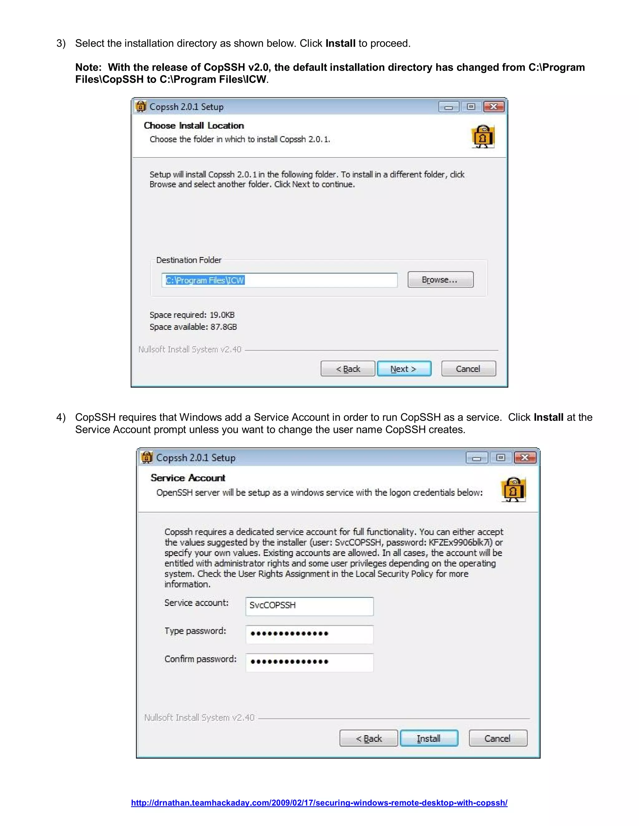 Securing Windows Remote Desktop With Copssh | PDF