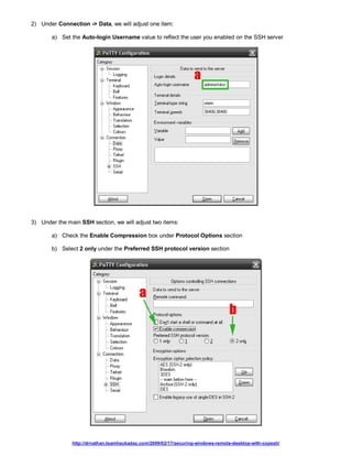 Securing Windows Remote Desktop With Copssh | PDF