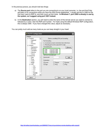 Securing Windows Remote Desktop With Copssh | PDF
