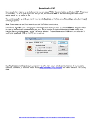 Securing Windows Remote Desktop With Copssh | PDF