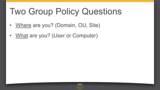 Securing Windows with Group Policy | PPTX
