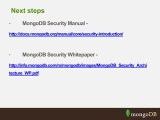 SSecuring Your MongoDB Deployment | PPT