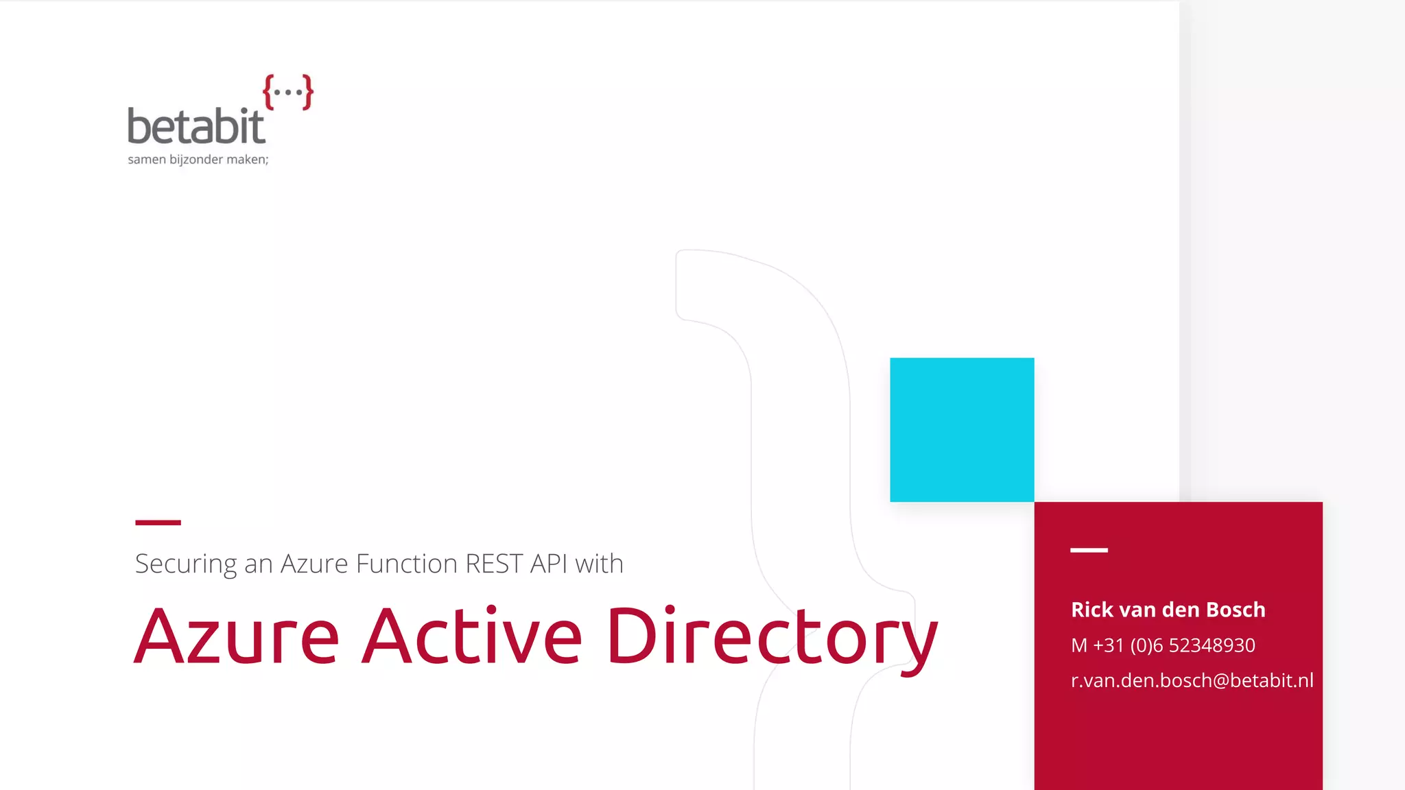 Securing an Azure Function REST API with Azure Active Directory | PPT Securing an Azure Function REST API with Azure Active Directory | PPT