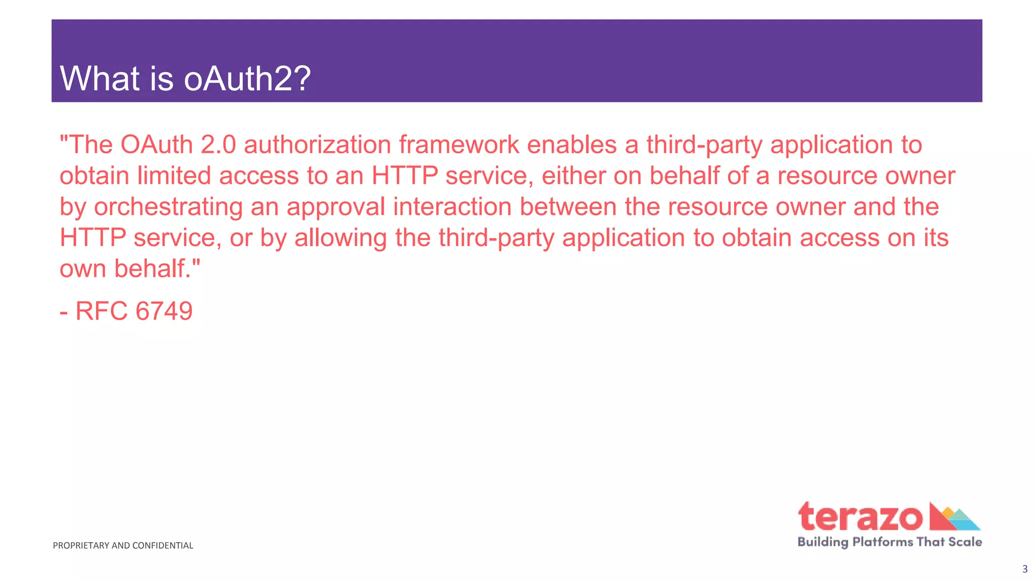 Securing Apis With Oauth2 Ppt