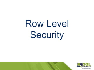 Securing SQL Azure DB? How? | PPT