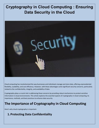 Securing Cloud Data The Role of Cryptography.pdf