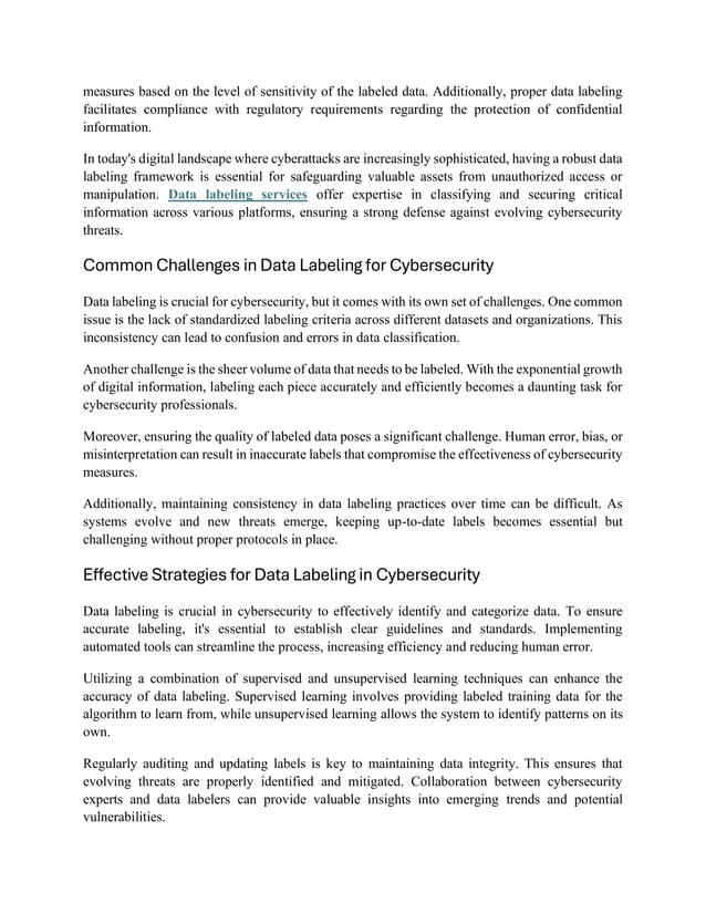 Securing Cyberinfrastructure With Effective Data Labeling Strategiespdf