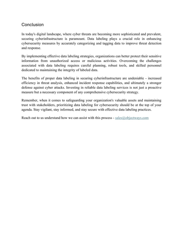 Securing Cyberinfrastructure With Effective Data Labeling Strategiespdf