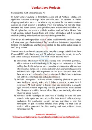 Securing data with blockchain and ai | DOCX