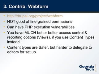 Securing Drupal 7: Do not get Hacked or Spammed to death! | PPT