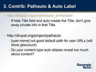 Securing Drupal 7: Do not get Hacked or Spammed to death! | PPT