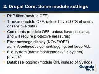 Securing Drupal 7: Do not get Hacked or Spammed to death! | PPT