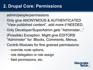 Securing Drupal 7: Do not get Hacked or Spammed to death! | PPT