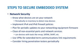 Securing embedded systems | PPTX | Computing | Technology & Computing