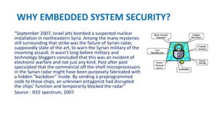 Securing embedded systems | PPT