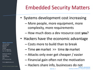 Securing embedded systems (for share) | PPTX | Computer Peripherals | Computing