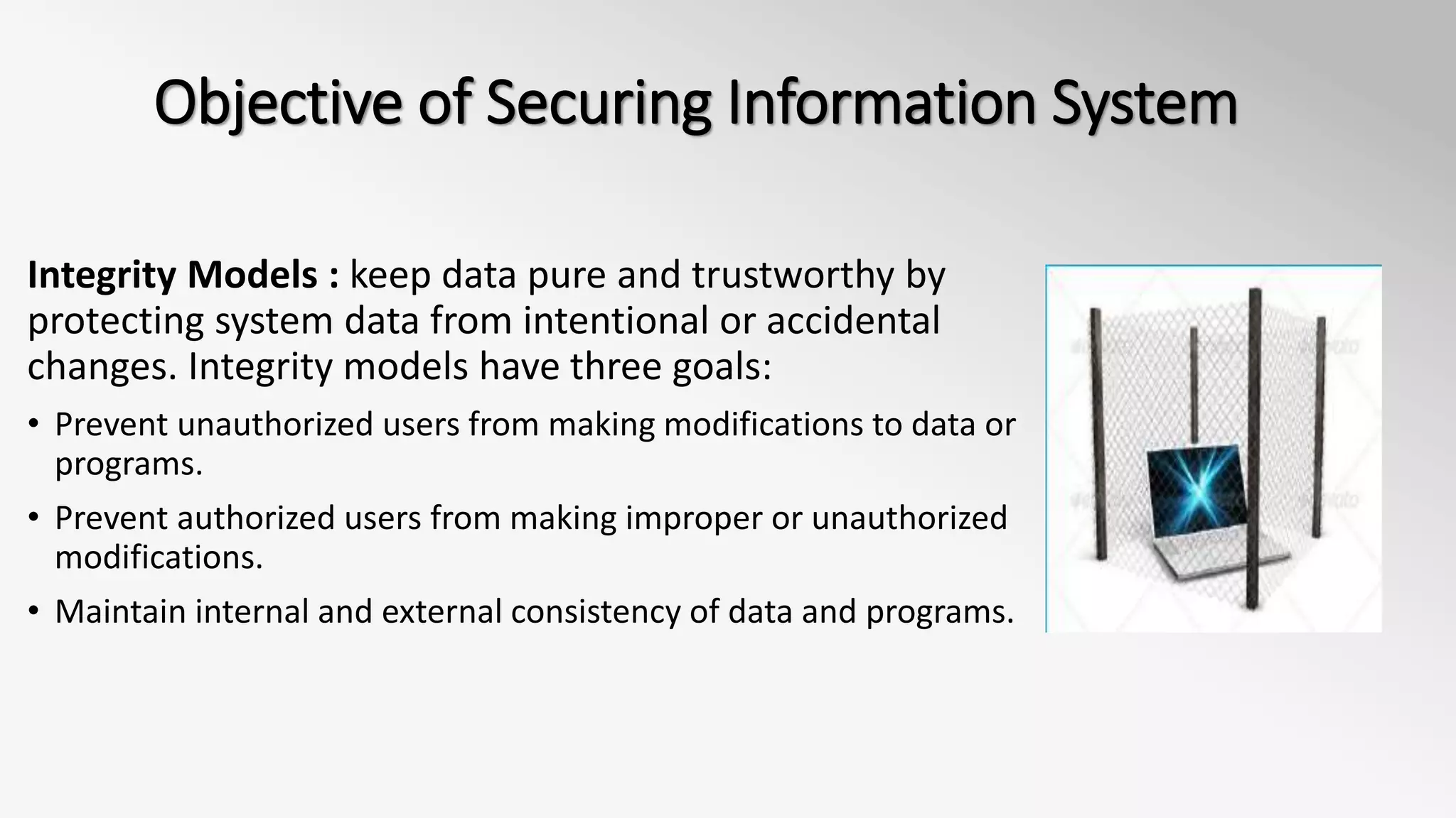 Securing information system (Management Information System) | PPT