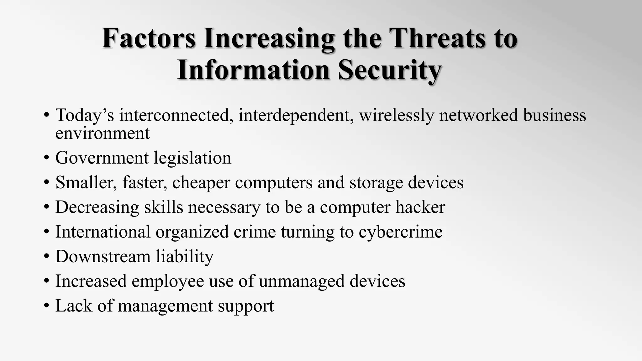 Securing information system (Management Information System) | PPT