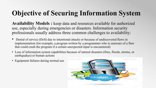 Securing information system (Management Information System) | PPT