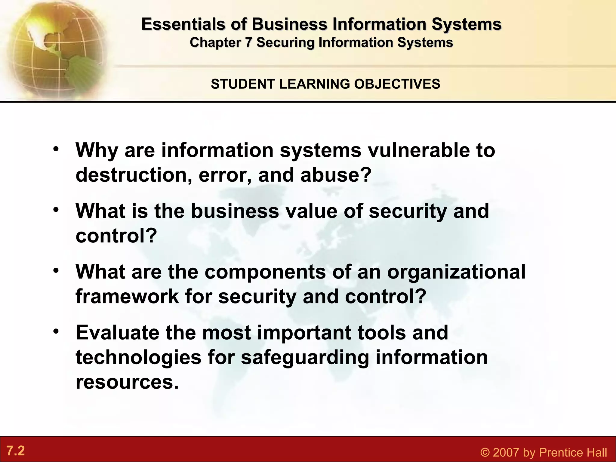 Securing information systems | PPT