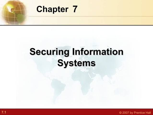 Securing information systems | PPT