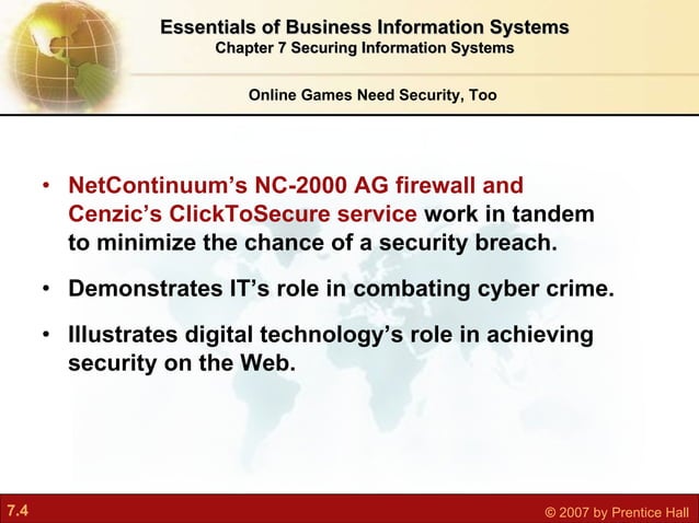 Securing Information Systems Ppt