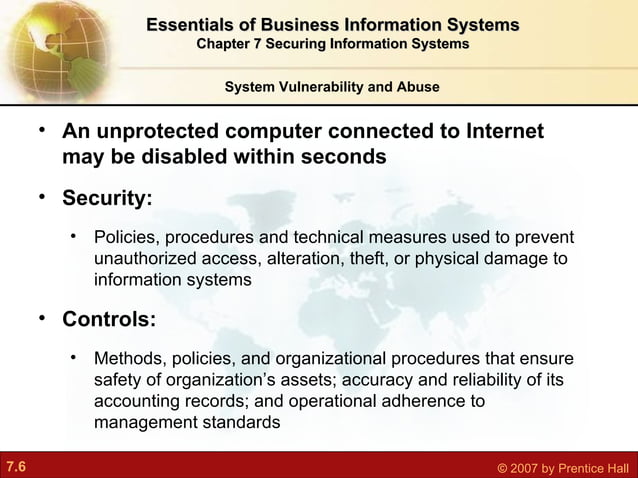 Securing information systems | PPT