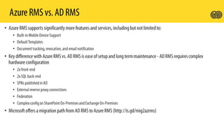 Securing Intellectual Property using Azure Rights Management Services | PPT