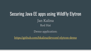 Securing Java EE apps using WildFly Elytron | PDF | Cloud Computing | Internet