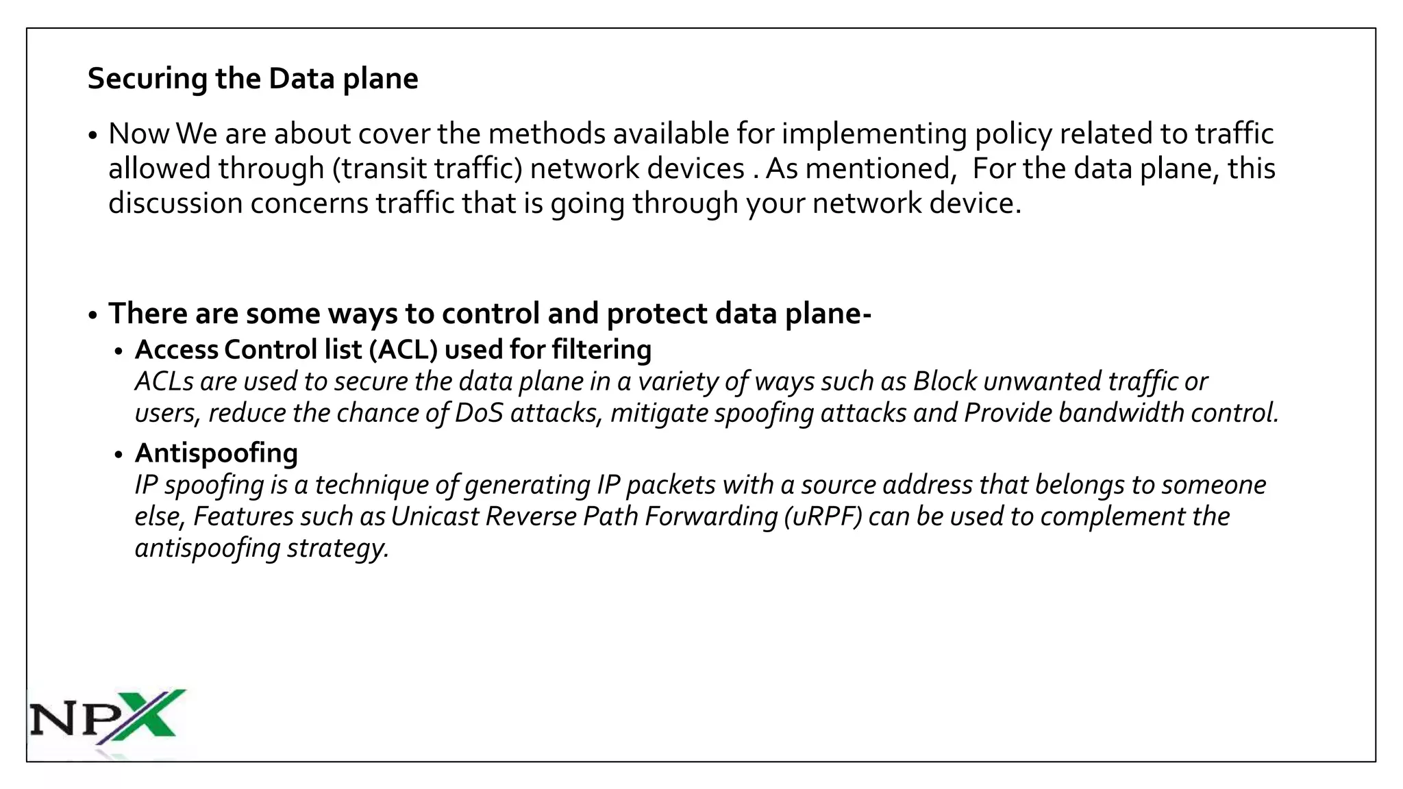 Securing management, control & data plane | PPT