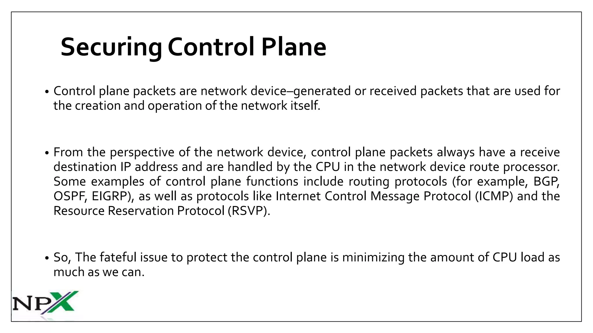 Securing management, control & data plane | PPT