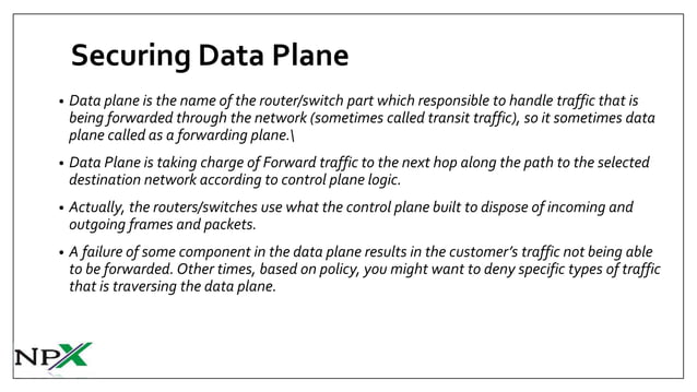 Securing management, control & data plane | PPT