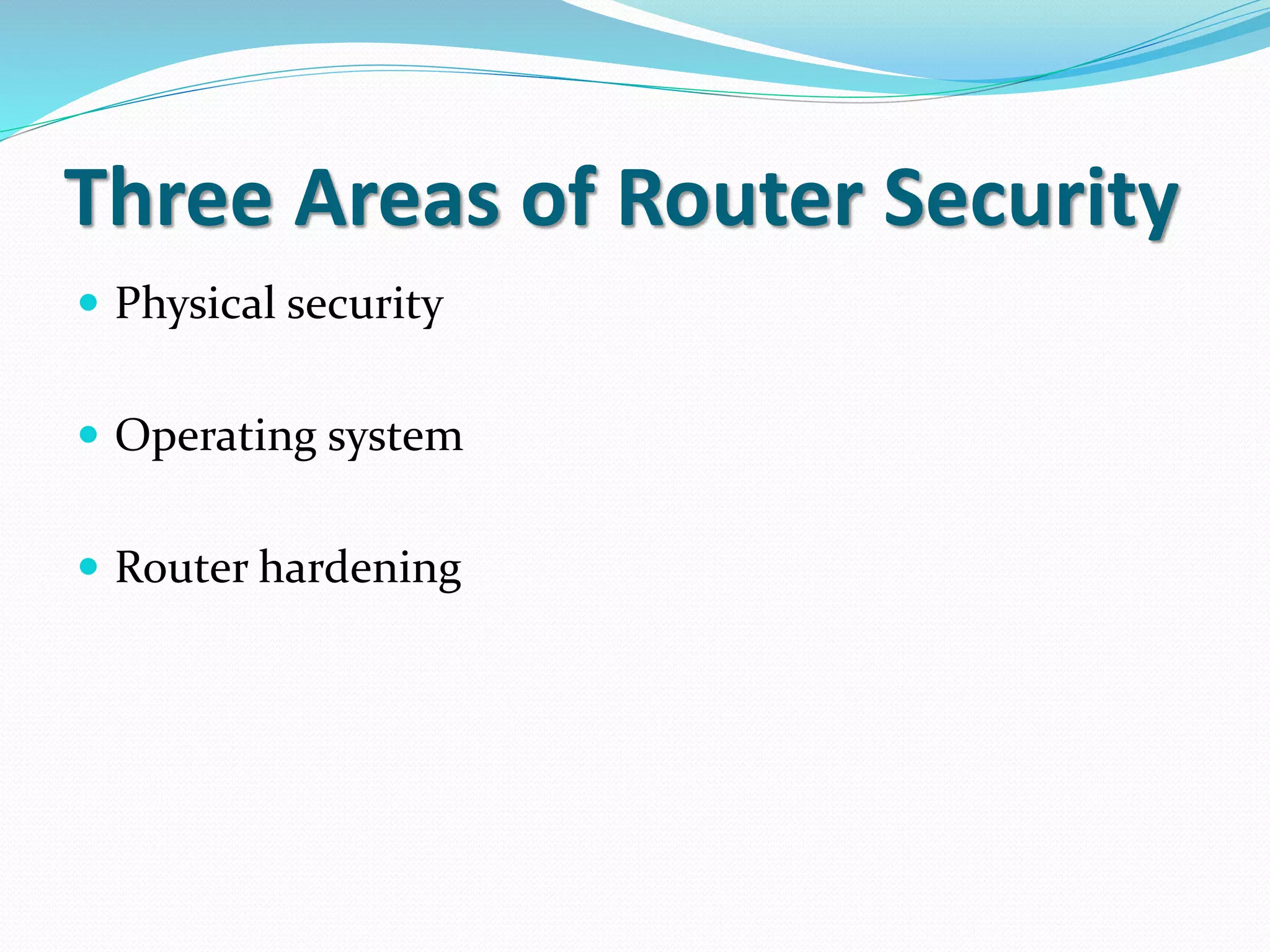 Securing network devices | PPTX
