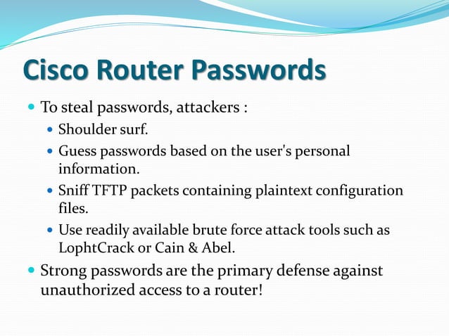 Securing network devices | PPTX