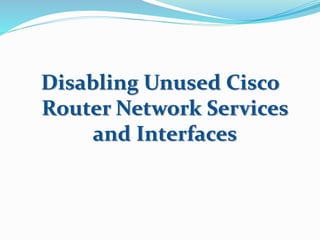 Securing network devices | PPTX