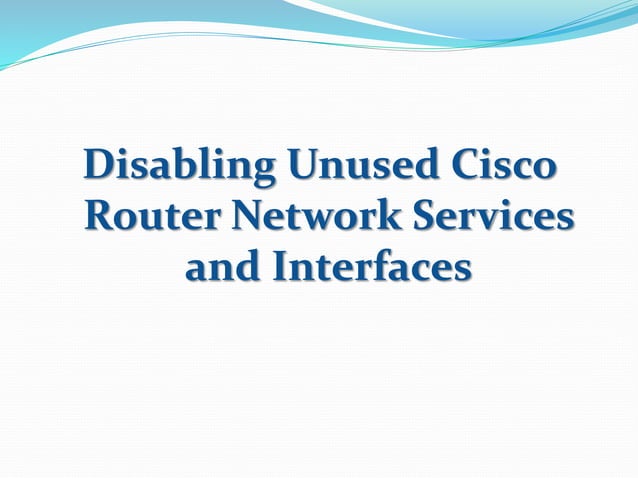 Securing network devices | PPTX