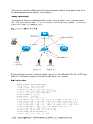 Securing networks with private vla ns and vlan access control lists | PDF