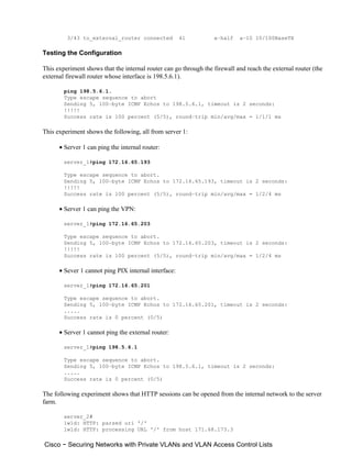 Securing networks with private vla ns and vlan access control lists | PDF