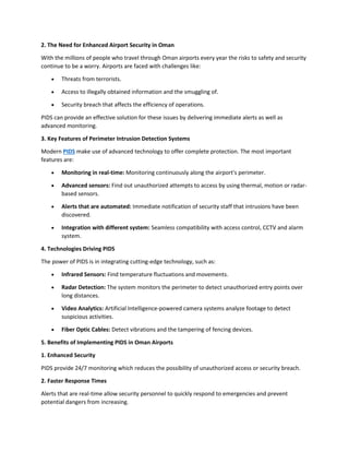 Securing Oman Airports with Advanced Perimeter Intrusion Detection ...