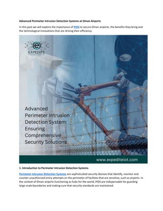 Securing Oman Airports with Advanced Perimeter Intrusion Detection ...
