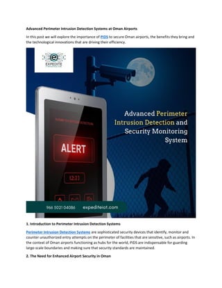 Securing Oman Airports with Advanced Perimeter Intrusion Detection ...