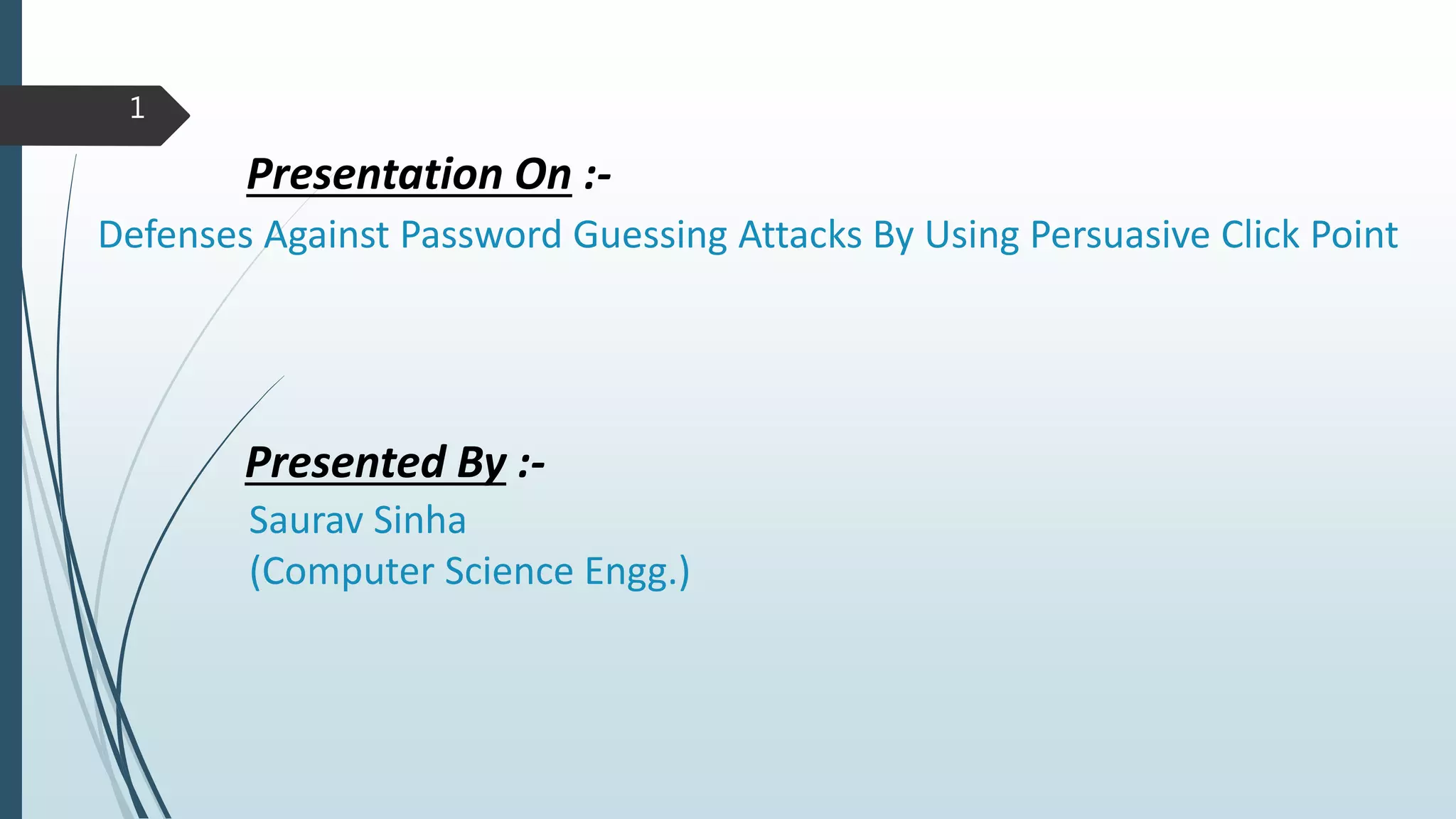 Securing online password guessing attack | PPT