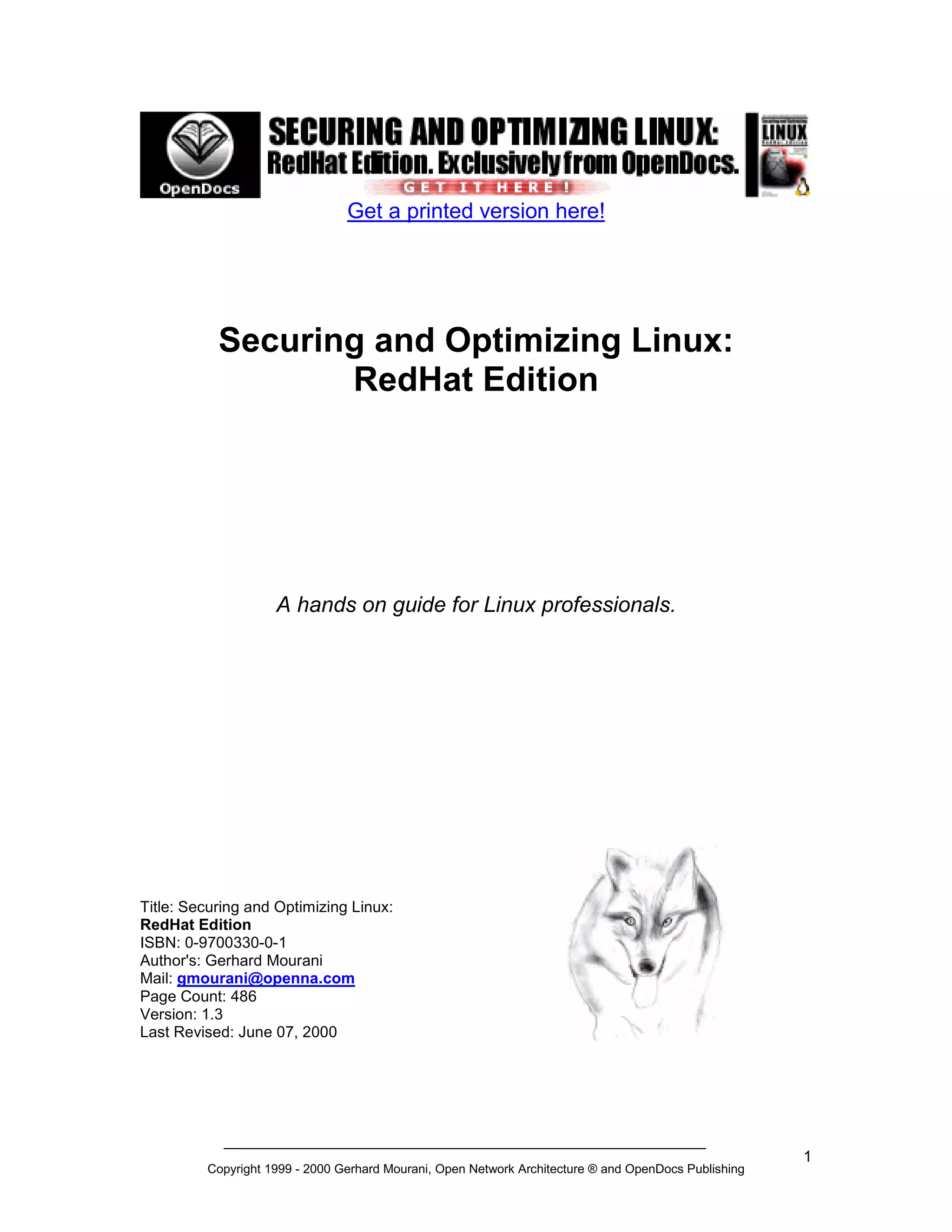 Securing optimizing linux red hat edition | PDF